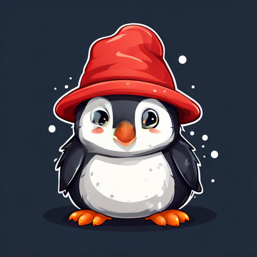 Cute penguin clip art 2d style vector by Al Banna - Playground