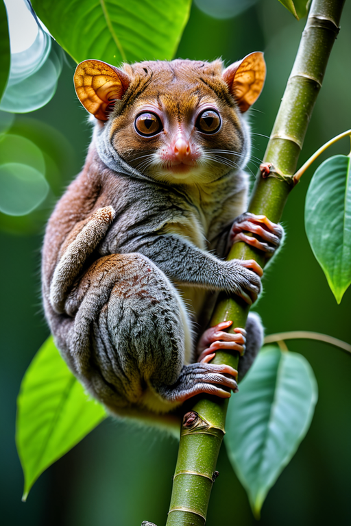 Create an image of a Tarsier in the wild by Rico Louis - Playground