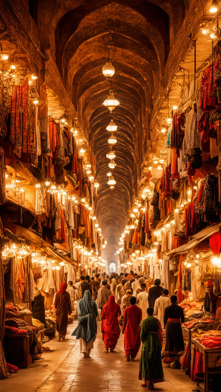 A bustling 16th-century Mughal bazaar in India by Janardan Joshi ...