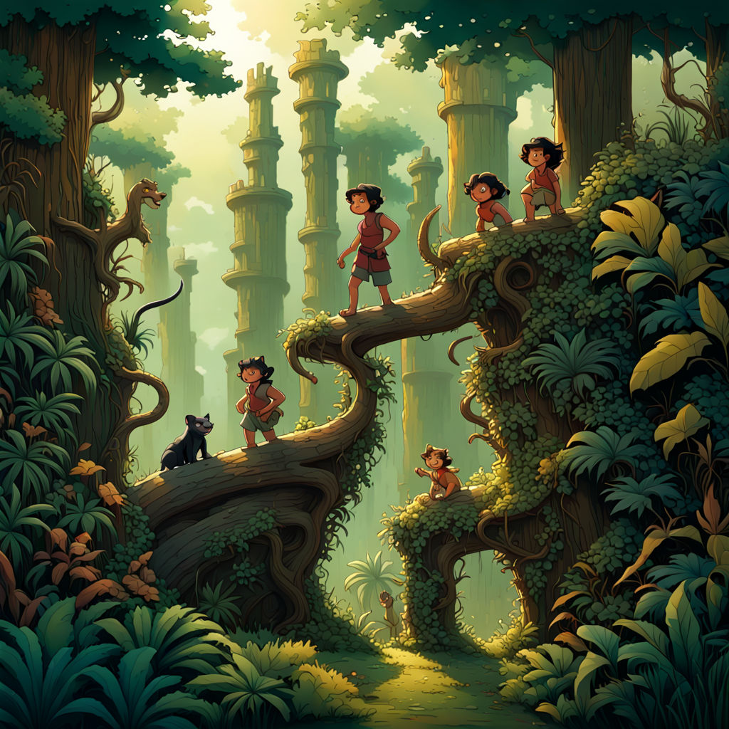 Mogli and Lara Craft depicted as modern-day explorers by Amit yadav ...