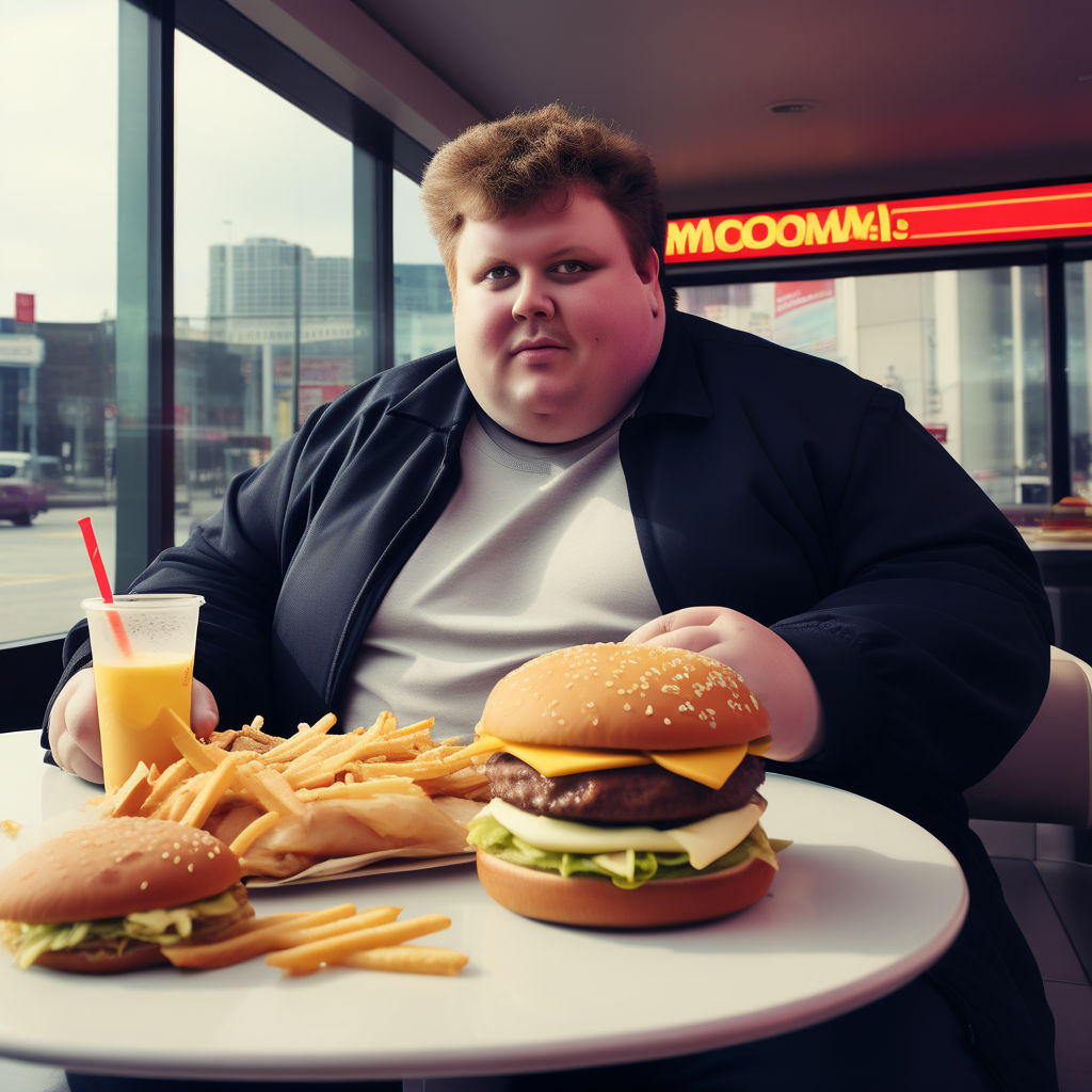FAT Paul Eat bigmac in McDonald’s by Moritz Moritx44 - Playground