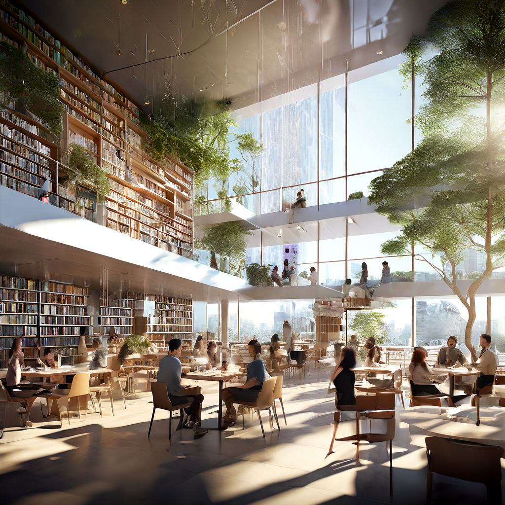 Modern 2-story library cafe by Daniela Dorothy Pulvera - Playground