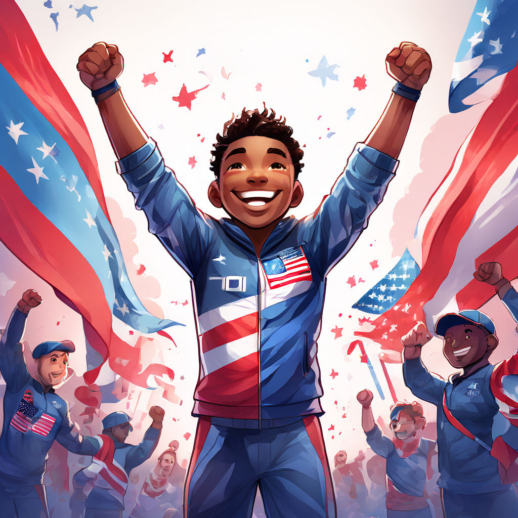 Cartoon style illustration of the 2024 Paris Olympics with a... by jumz ...