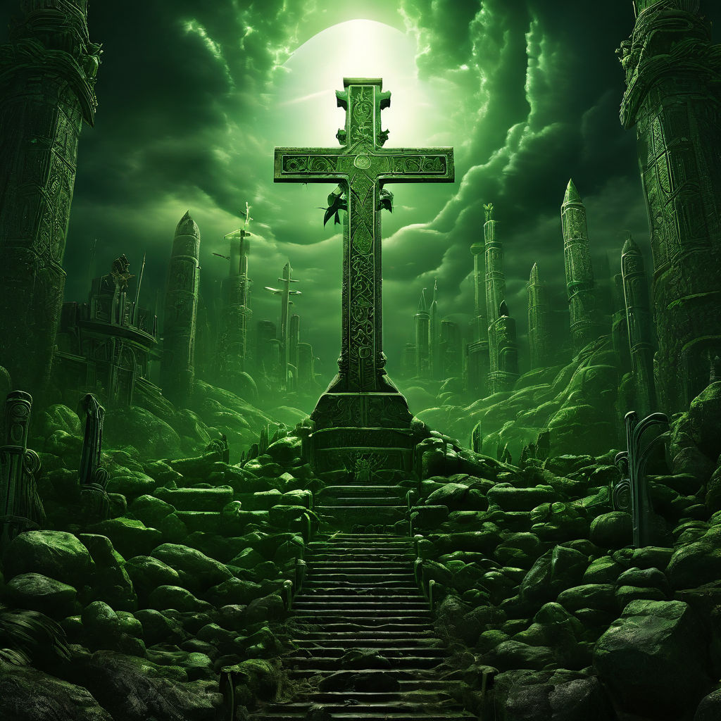 Fondo de pantalla con muchas cruces verdes y basado en el di... by Marco Salas - Playground