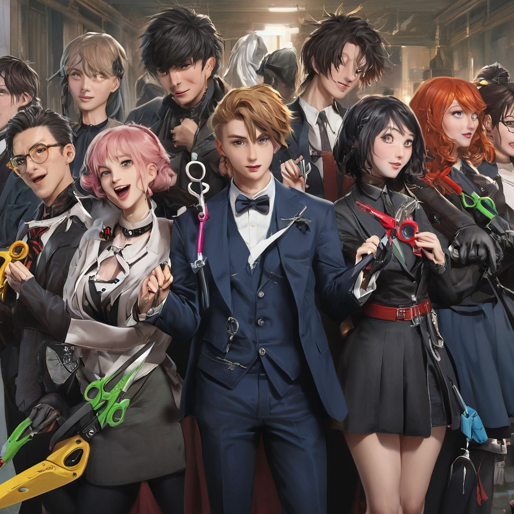 Everyone is happy holding scissors by Toget了 - Playground