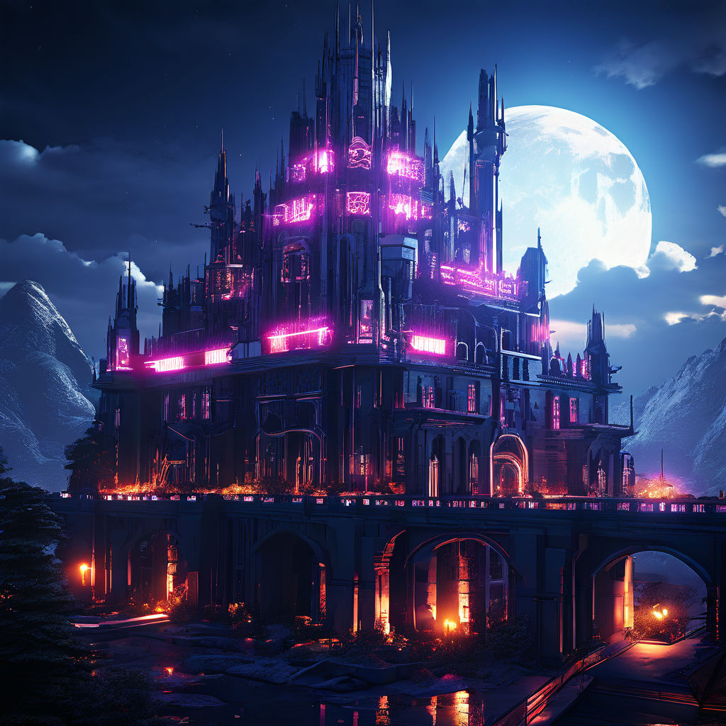 CyberPunk Castle by Santiago Viñolo - Playground