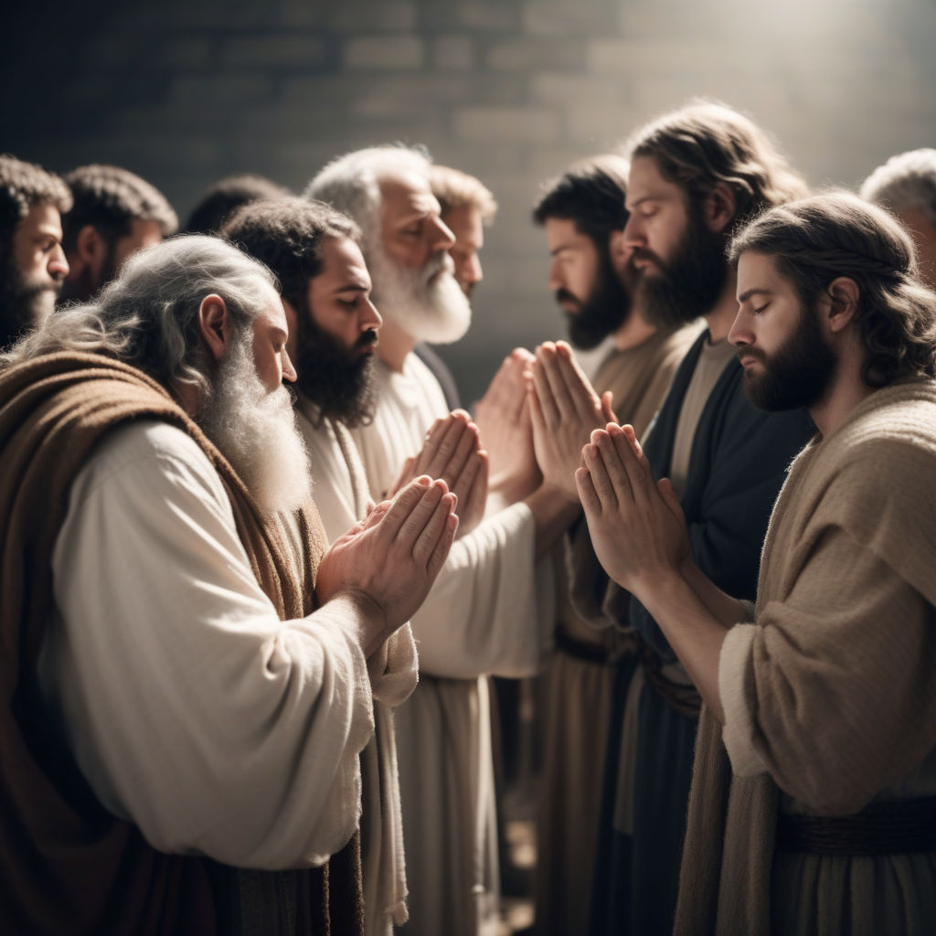 Biblical characters praying by Caroline Barbosa - Playground