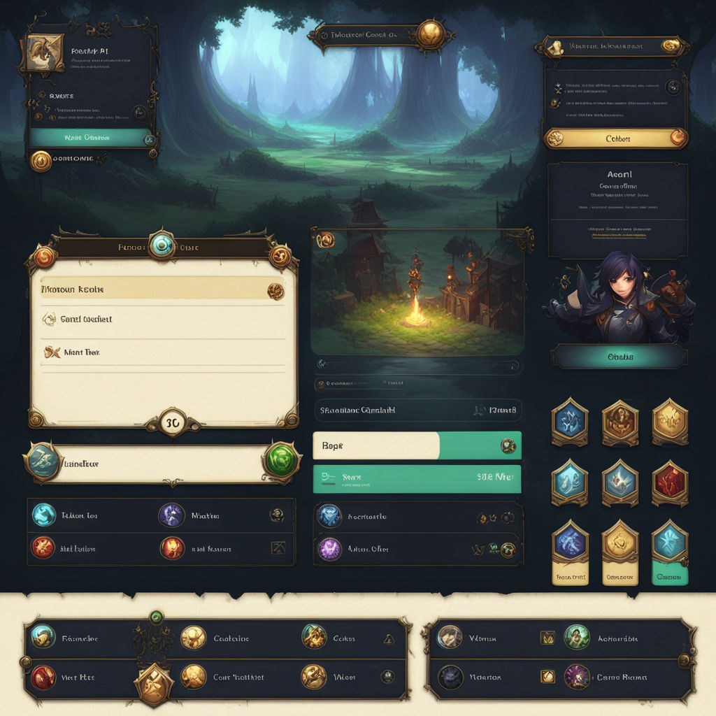 Detailed Genshin Impact-inspired RPG game UI kit by Tn cp - Playground