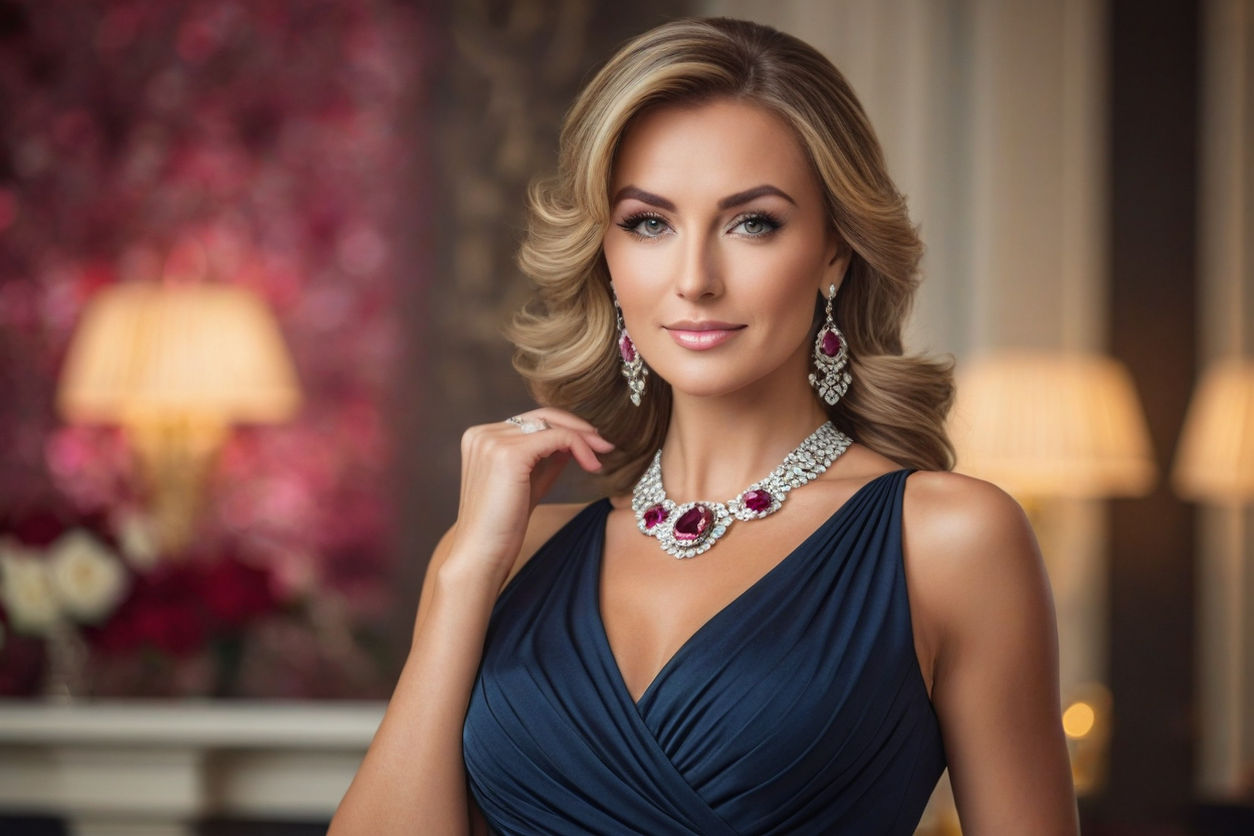 Portrait of an elegant business lady with a beautiful face a... by Сева ...