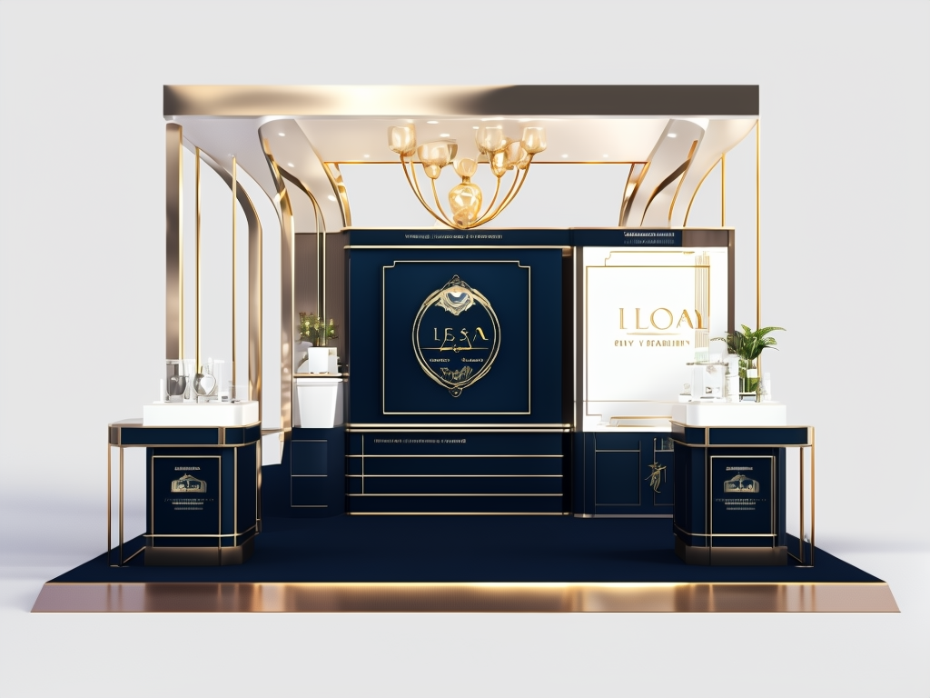 A classic and elegant tradeshow booth with a focus on luxury... by ...