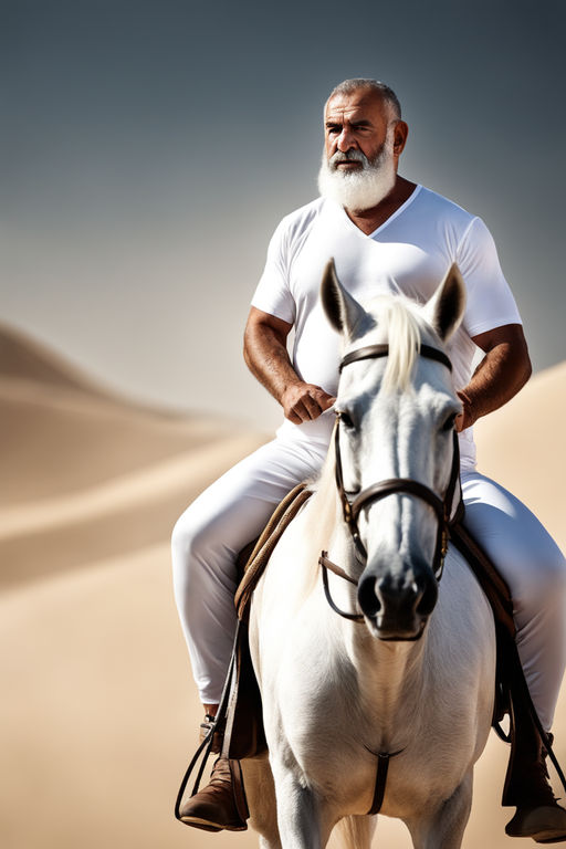 Half figure shot photography of a burly arab strongman by luca ...