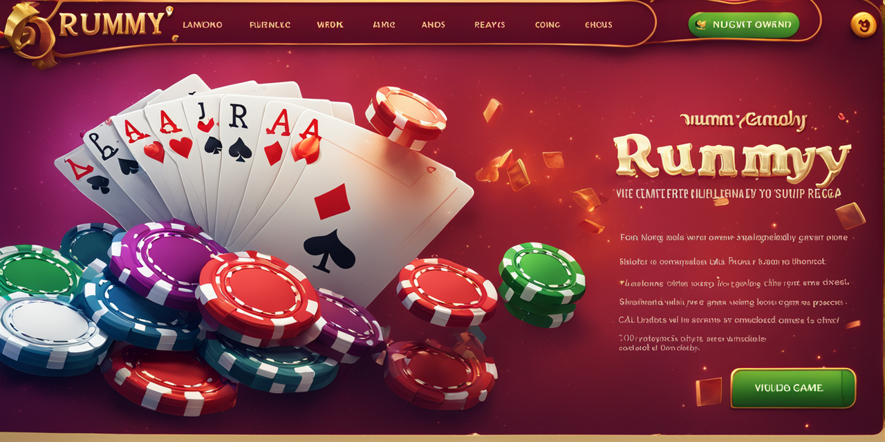 Rummy game's landing page featuring an engaging interactive ... by ...