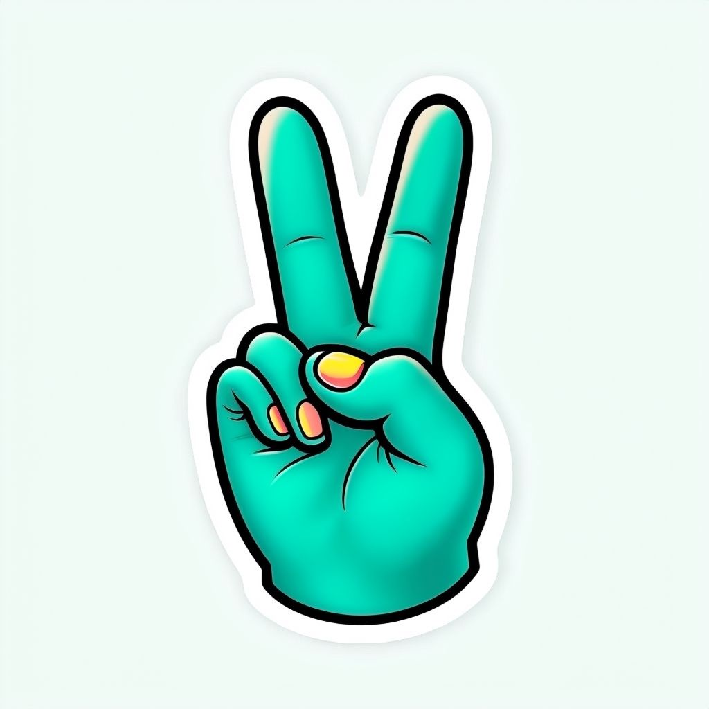 Cartoon Peace Sign Hand Clipart Best
