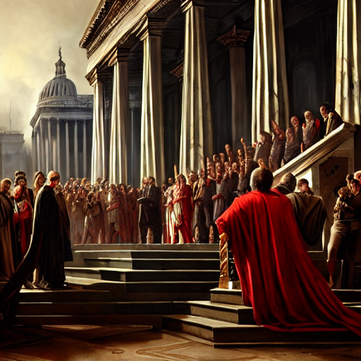 Julius caesar assassinated by senators on the senate steps j... by Dave ...