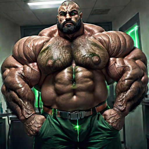 Incredible muscled hairy powerlifter-chubby arab giant by Luis Miguel ...