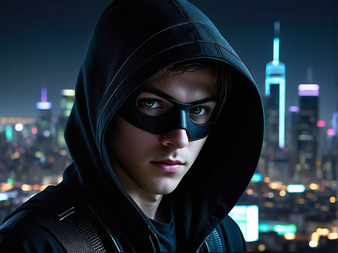 Cyberpunk style hacker boy by AH Ratul - Playground