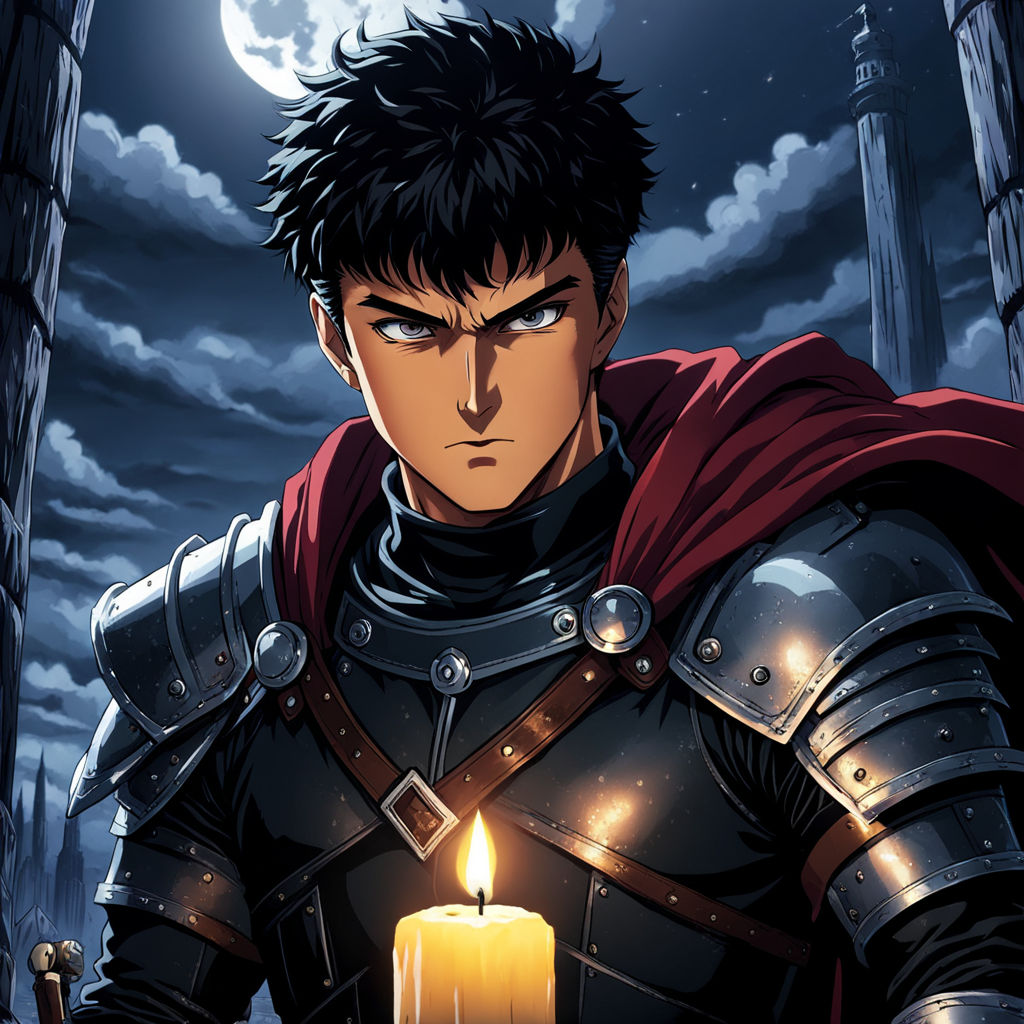 Guts x berserk staring into candle by John_47 Jp - Playground