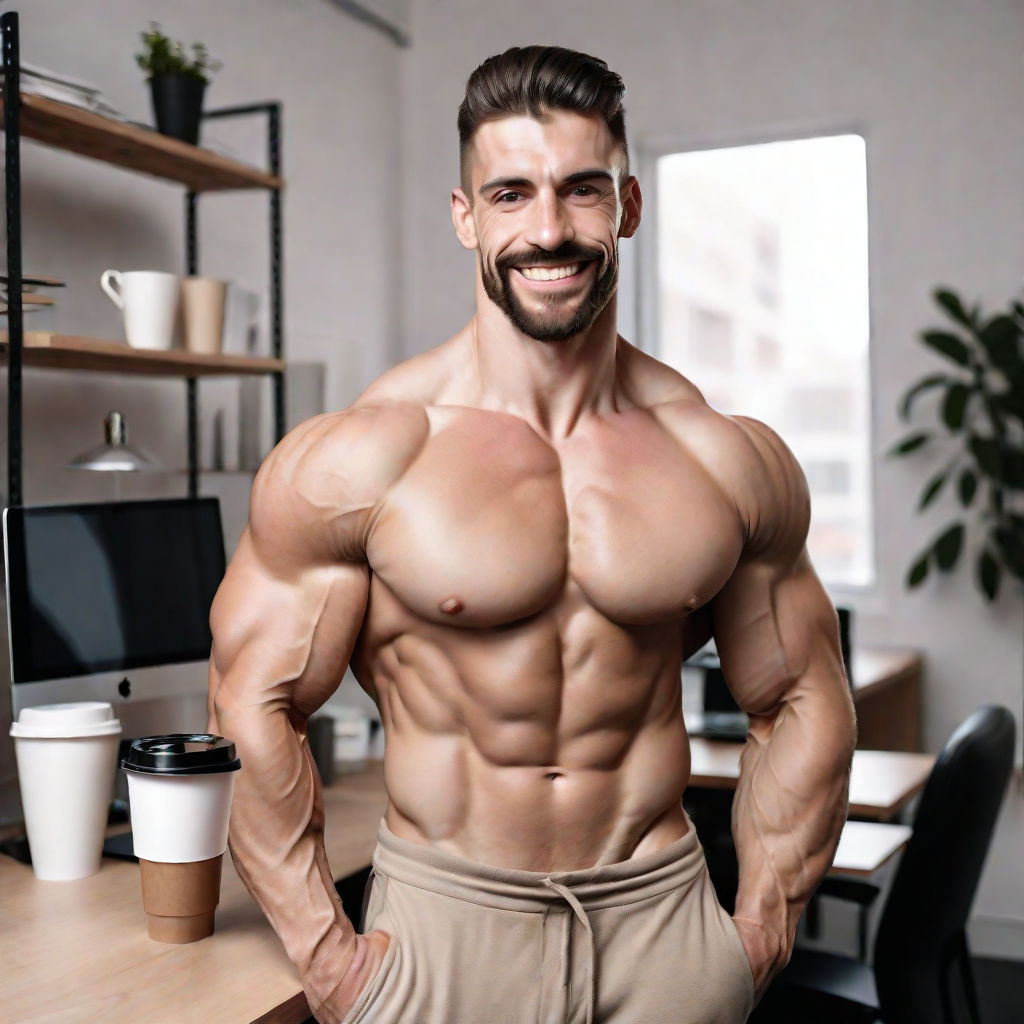 Handsome spanish pale skin 28yo massive bodybuilder in cozy ... by 858 ...