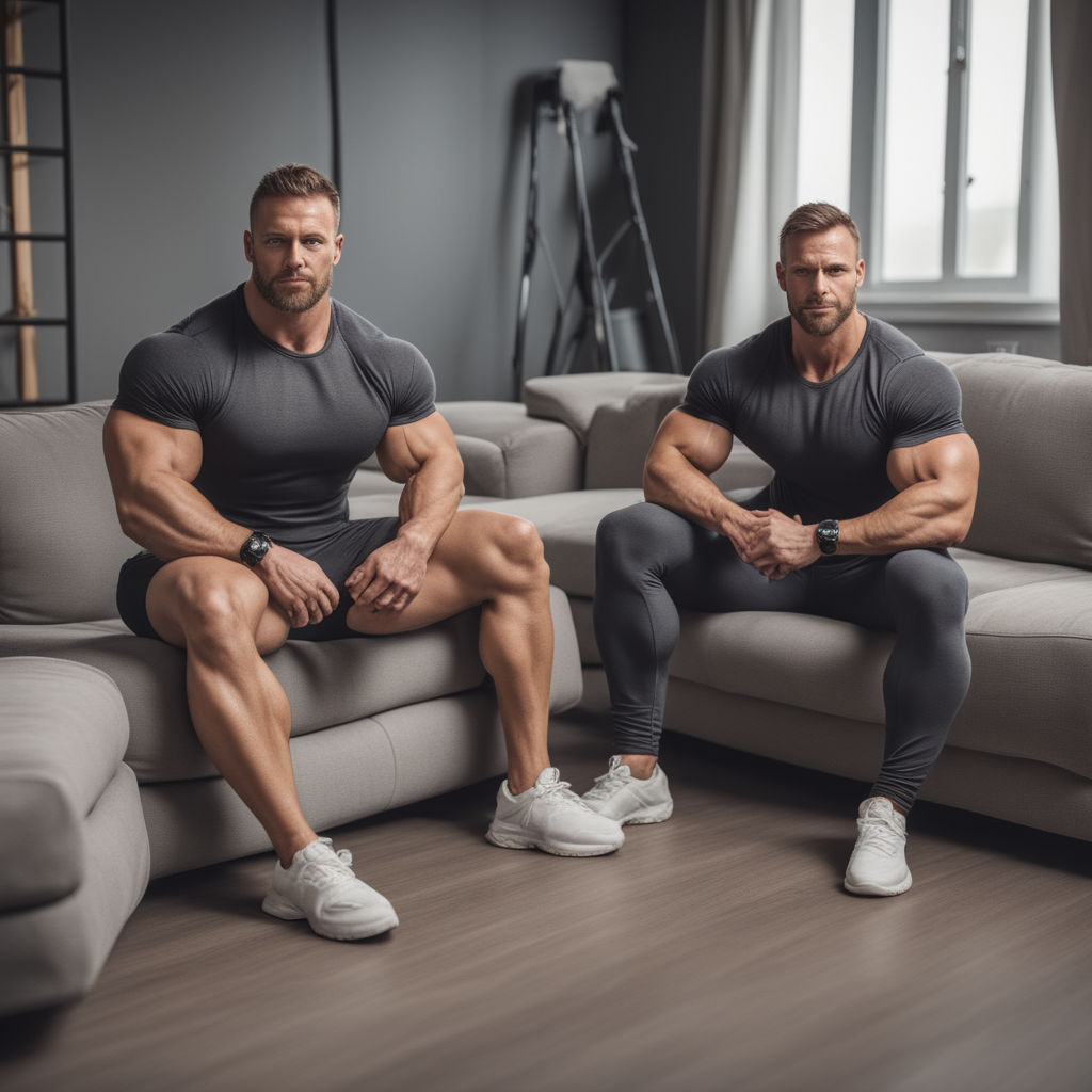 Two handsome 31yo extreme muscular bodybuilders are chilling... by john ...