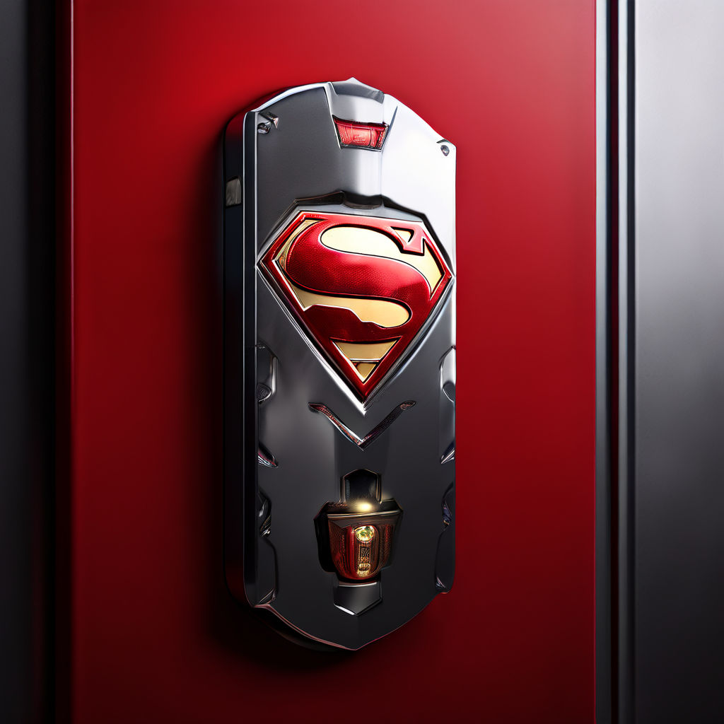 Digital door lock adorned with a Superman cape billowing by pihu ...