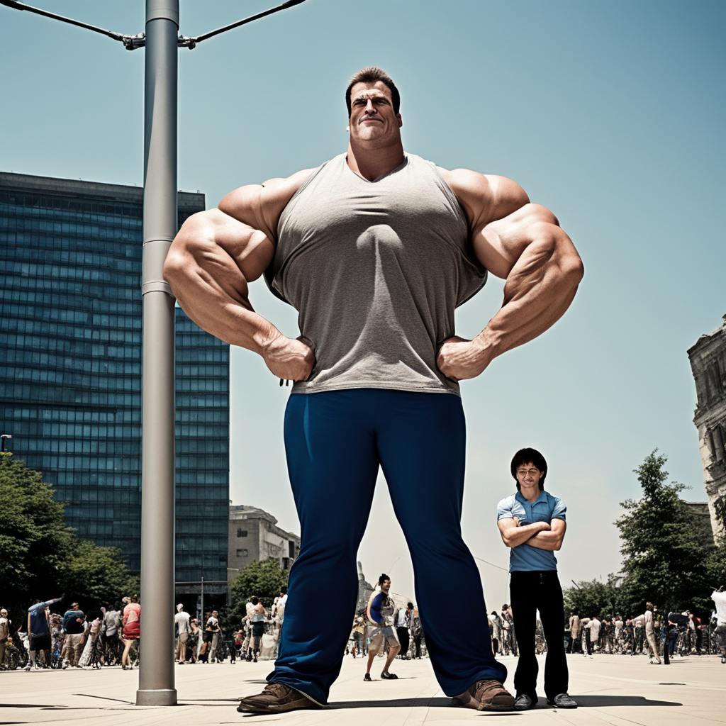 10-meter-tall-guy leaning against a people by Susy Lo C. - Playground