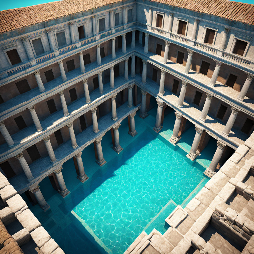 Ancient roman building pool by Tamba - Playground