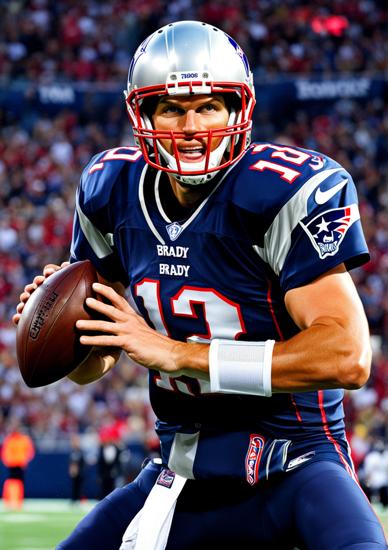 Portrait of Tom Brady football player by Peter Layton - Playground