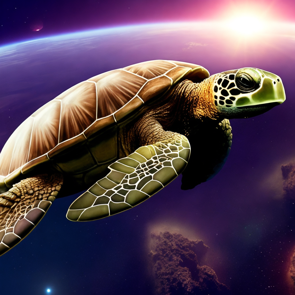 Galapagos turtle in space suit by A T - Playground