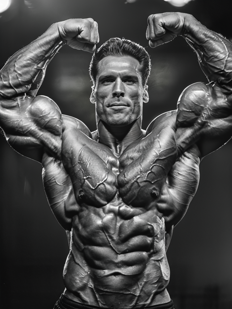 Generate a hyper-muscular bodybuilder with extreme vasculari... by ...