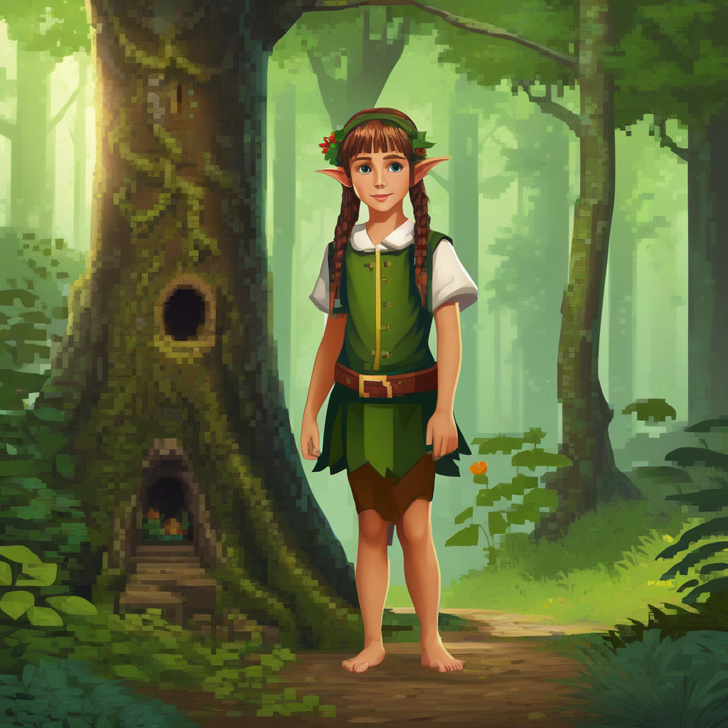 Little girl wood elf by Nikolas L - Playground