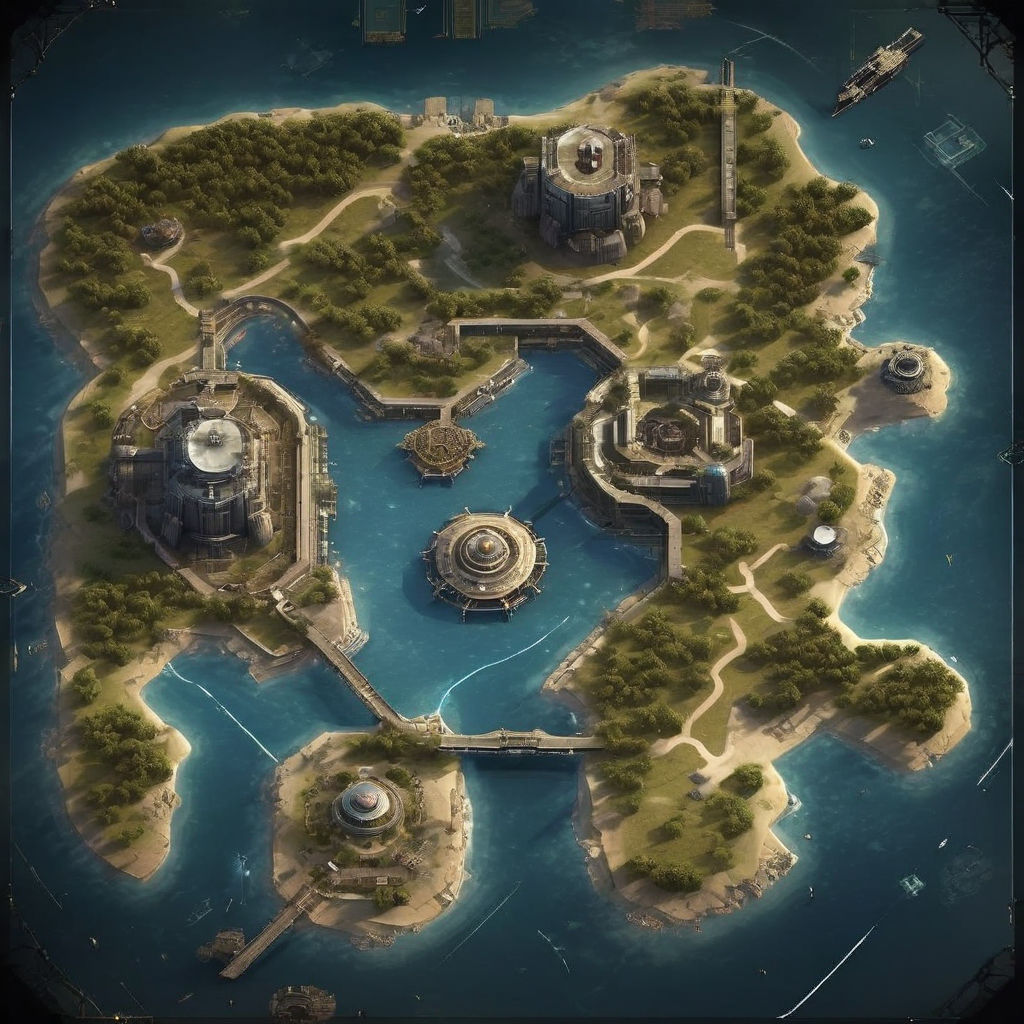 Top down sci-fi map by Golden Sloth - Playground