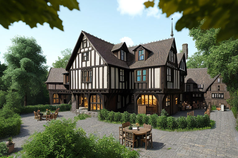 Large medieval gothic inn by SD Lawrie - Playground