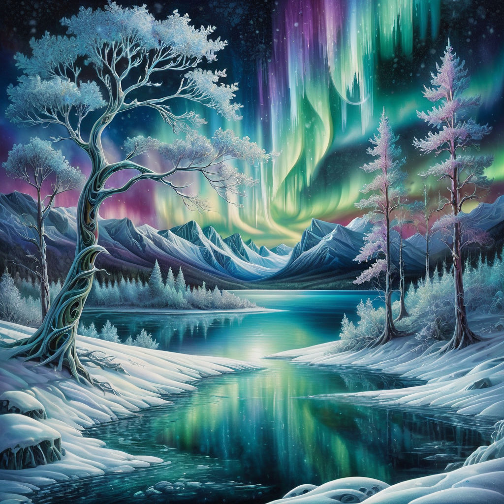 Epic artistically stunning view of a snowy northern lanscape... by ...