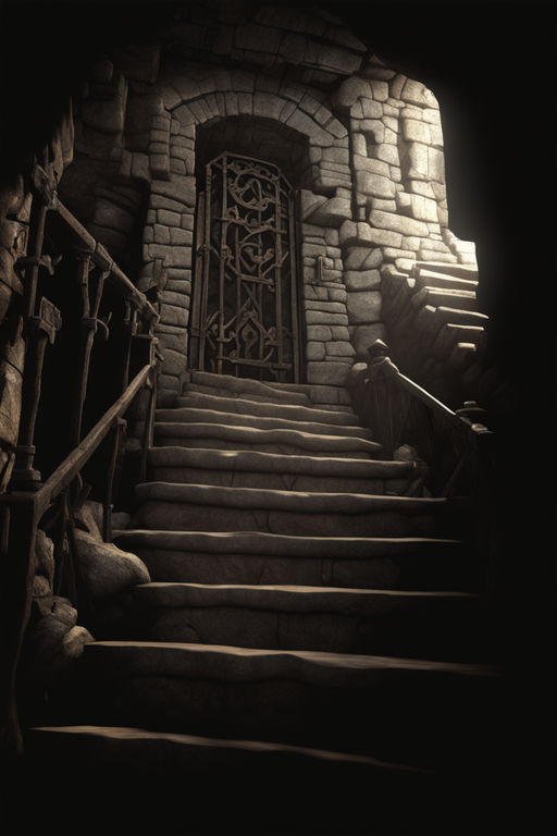 Dungeon stairs and gate by RyoHunter (RyoHunter) - Playground