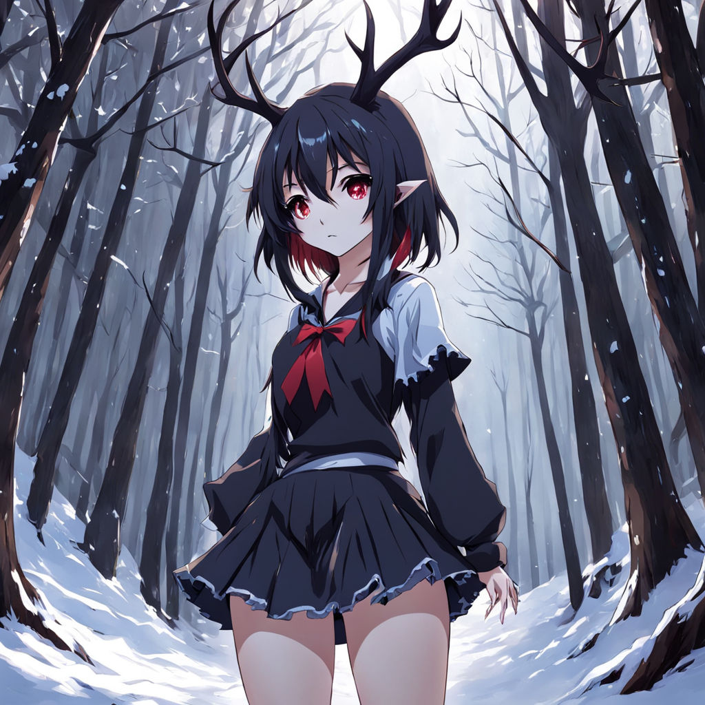 Wendigo anime girl by Tristen Dougherty - Playground
