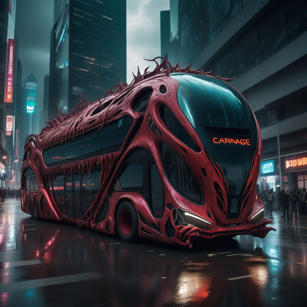4k image of futuristic Carnage bus by Eray Dikyar - Playground