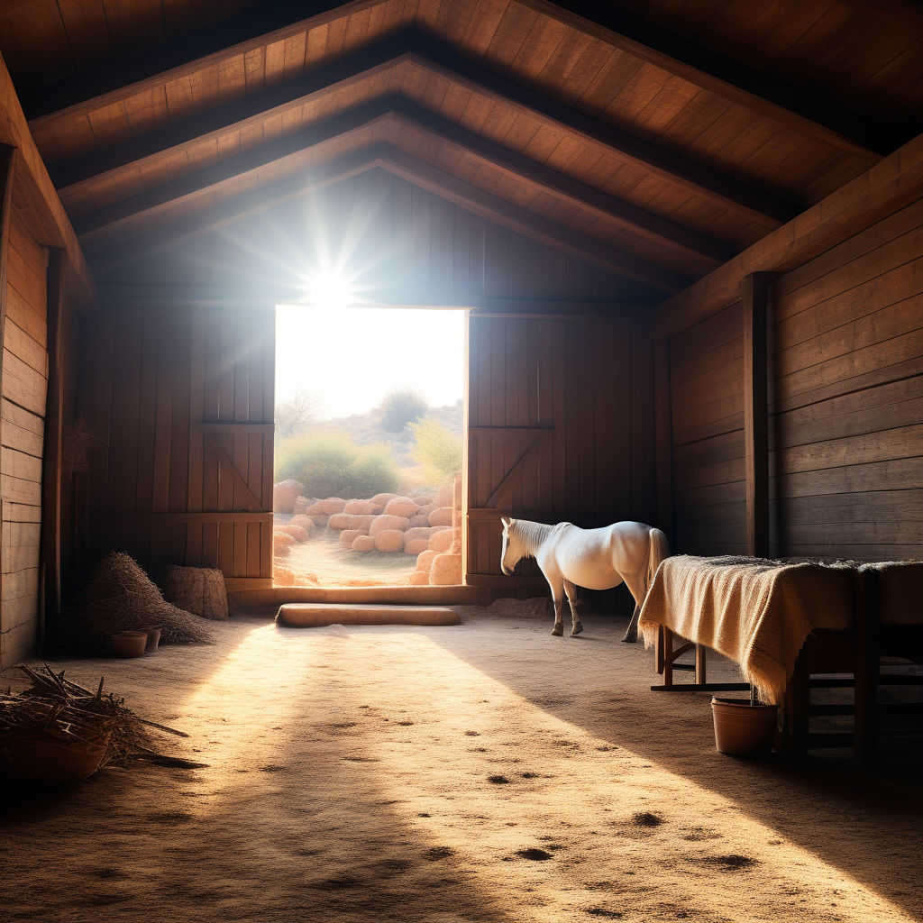 The interior of a simple stable by Ricardo Alves - Playground