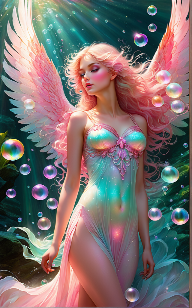 Angel With Polymorphic Features Exploding Into A Cascade Of By Jaime Vives Piqueres Playground