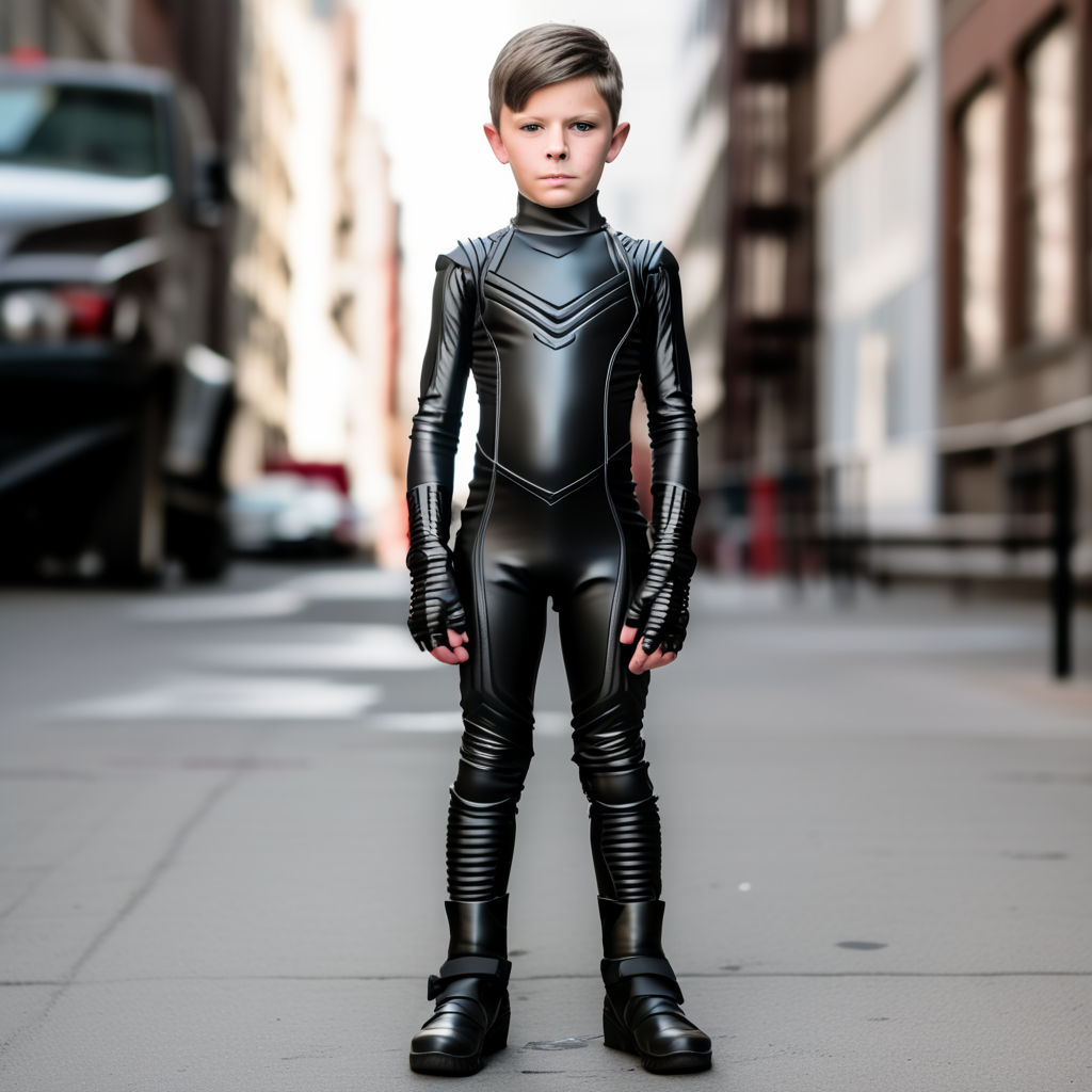 10 year old boy full body in tight catsuit and tight boots by lautaro ...