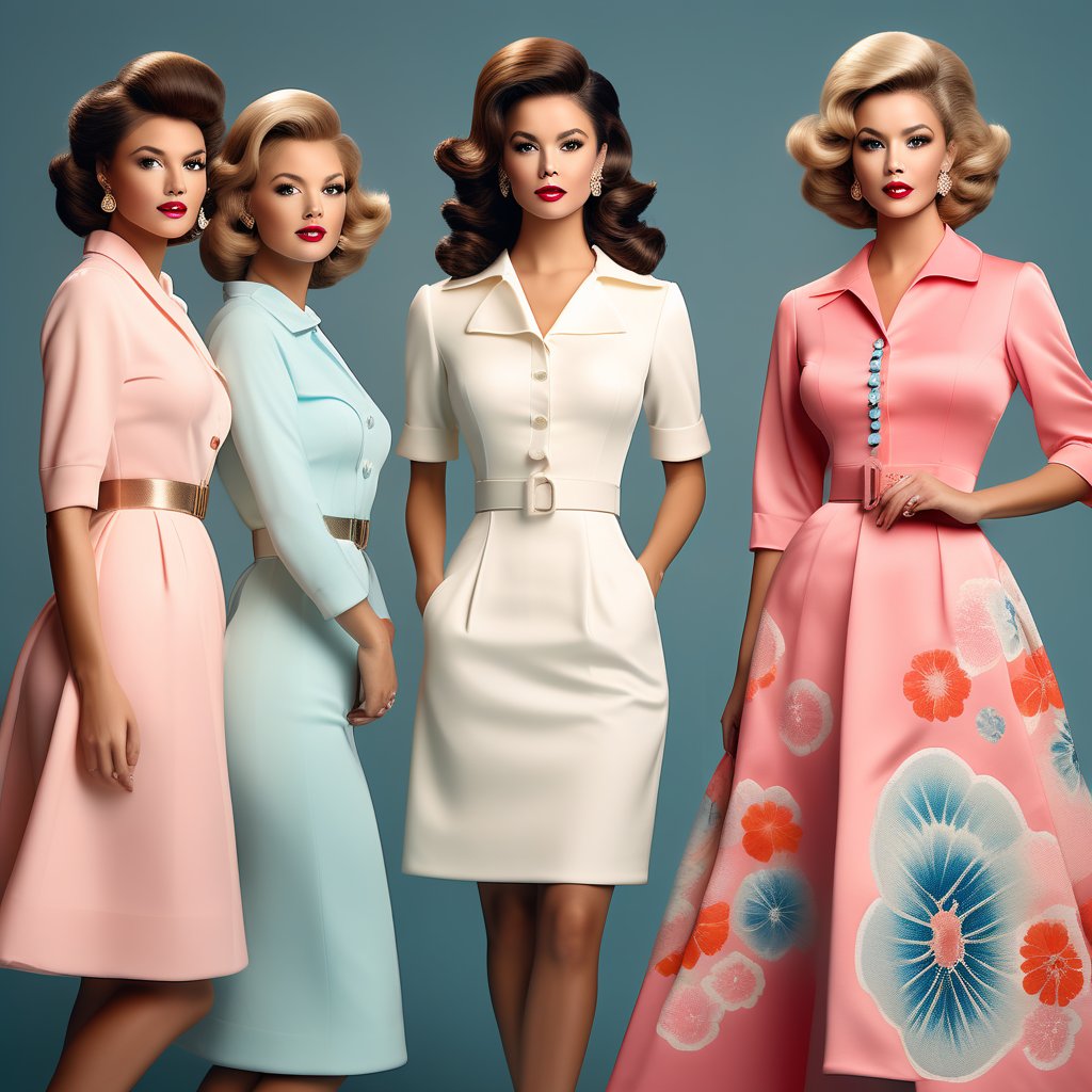 A mesmerizing series of retro glam female visuals channeling... by ...