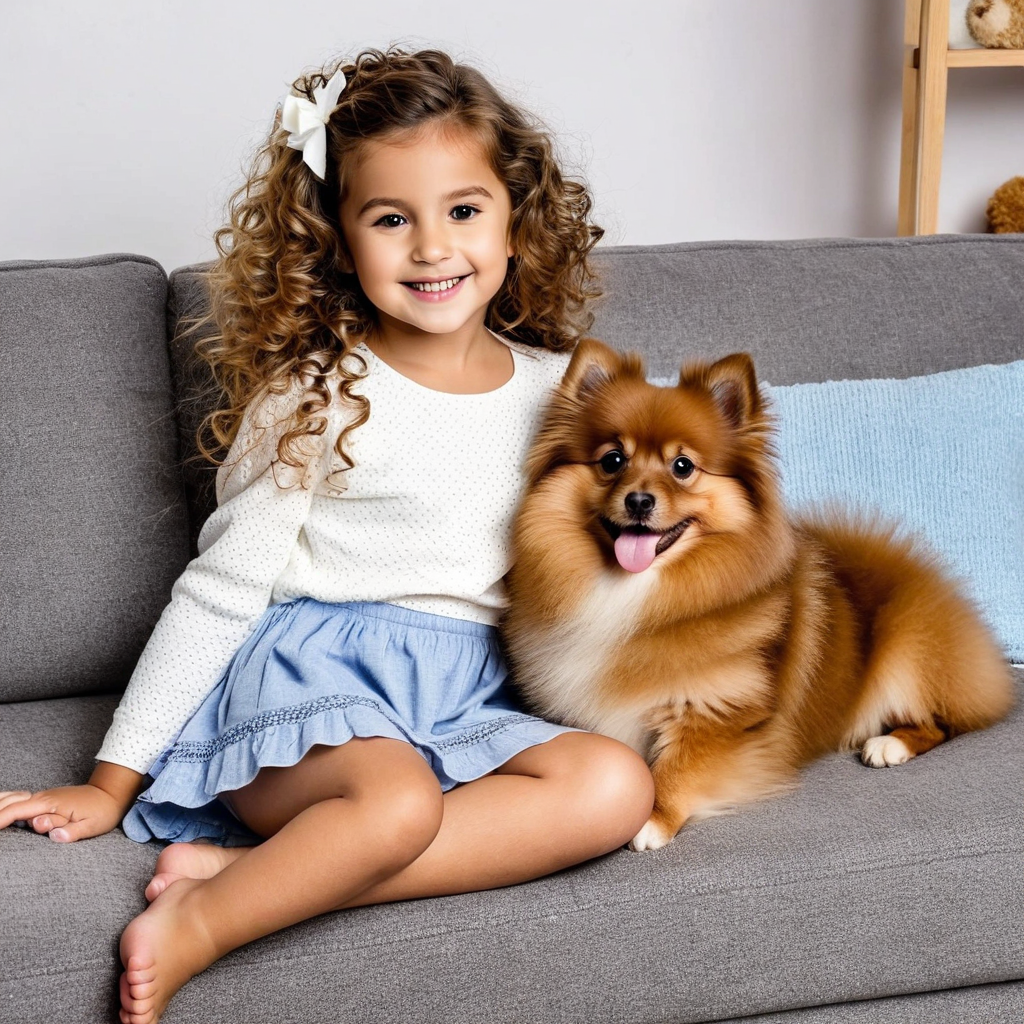 Full body of a really beautiful 5 year old girl with curly l... by ...