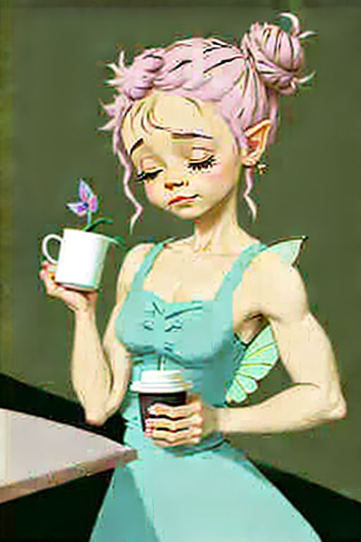 Tired cute little fairy by Sandi Sylvestre - Playground