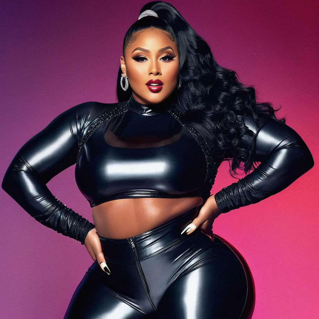 Woman. Pop singer. Black skin. Long black hair in a ponytail... by ...