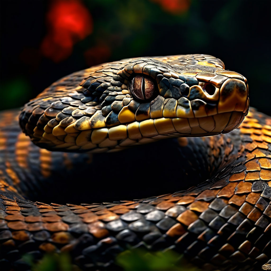 17. Slithery snake coiled up and ready to strike by anna - Playground