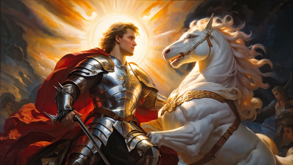 Classical oil painting of Saint George by Jurandir Palmas Nascimento ...