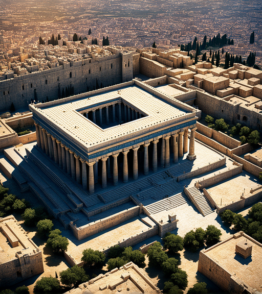 Aerial view capture of Solomon's Temple as described in the ... by ...