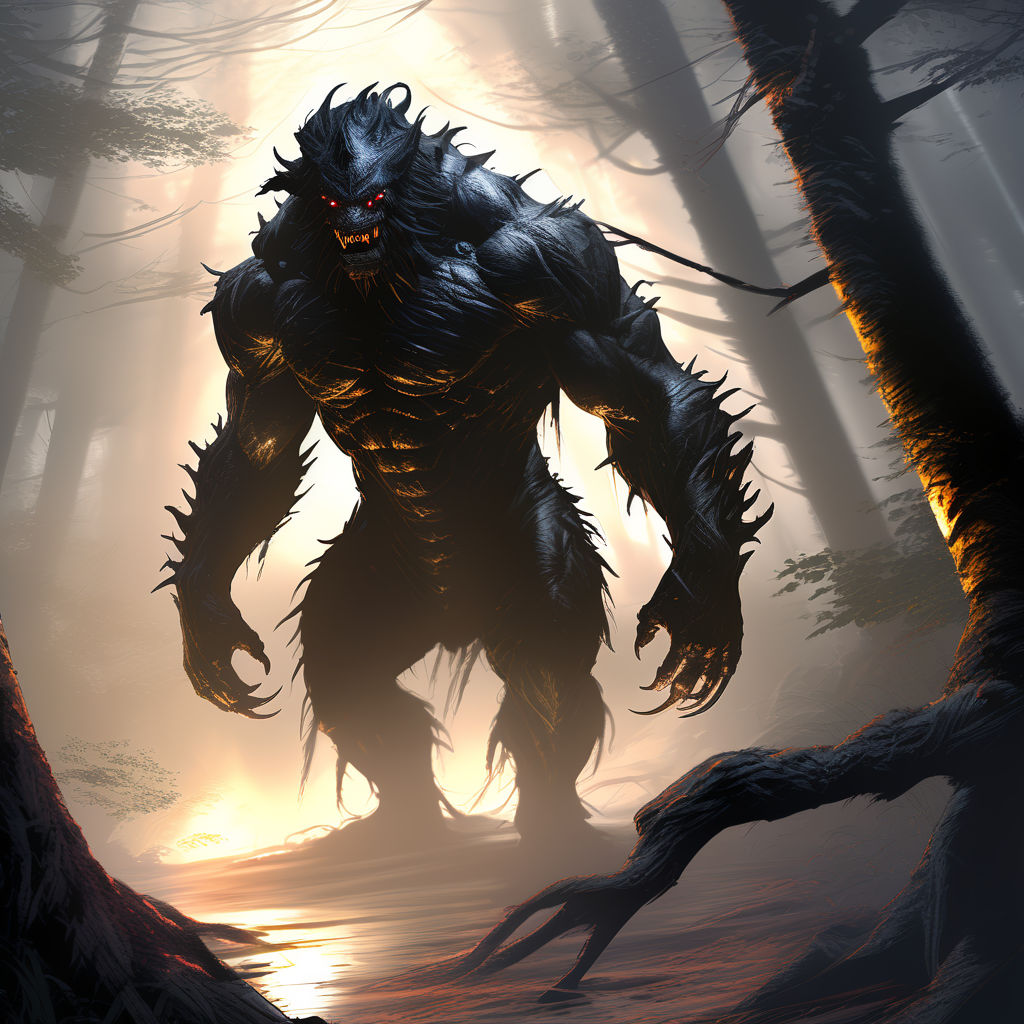 Black Monster portrayed in a full-body portrait by mateus albino (Hall ...