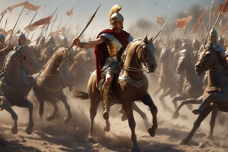 Alexander the great leading his army battle by Dom Carvalho - Playground