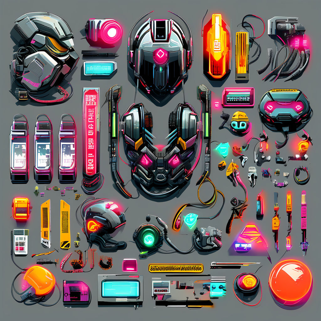 Bunch of cyberpunk graphic elements by Silas Lima - Playground Bunch of cyberpunk graphic elements by Silas Lima - Playground