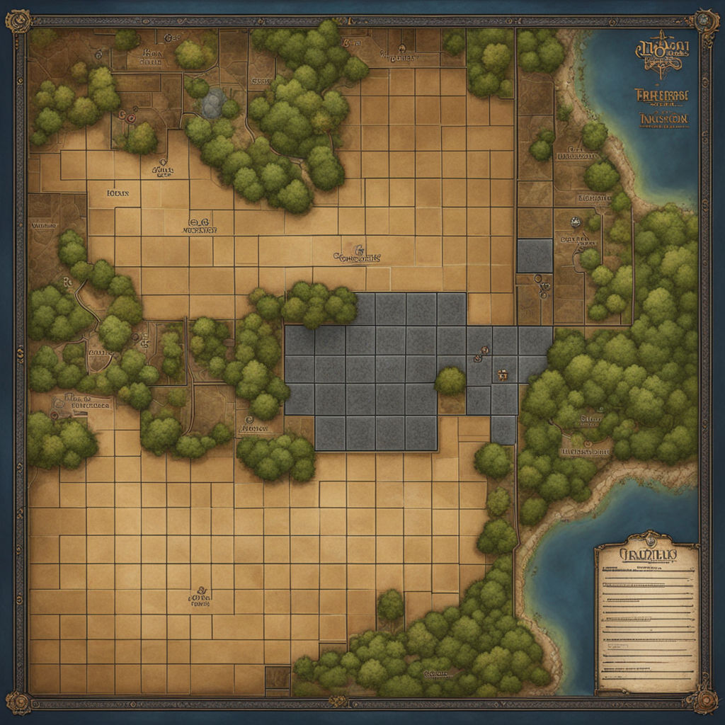 Mapa de dnd para organizar una pelea dividido en cuadritos d... by ...